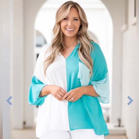 Chic Soul | Tops | Block Colored Chic Soul Blouse | Poshmark